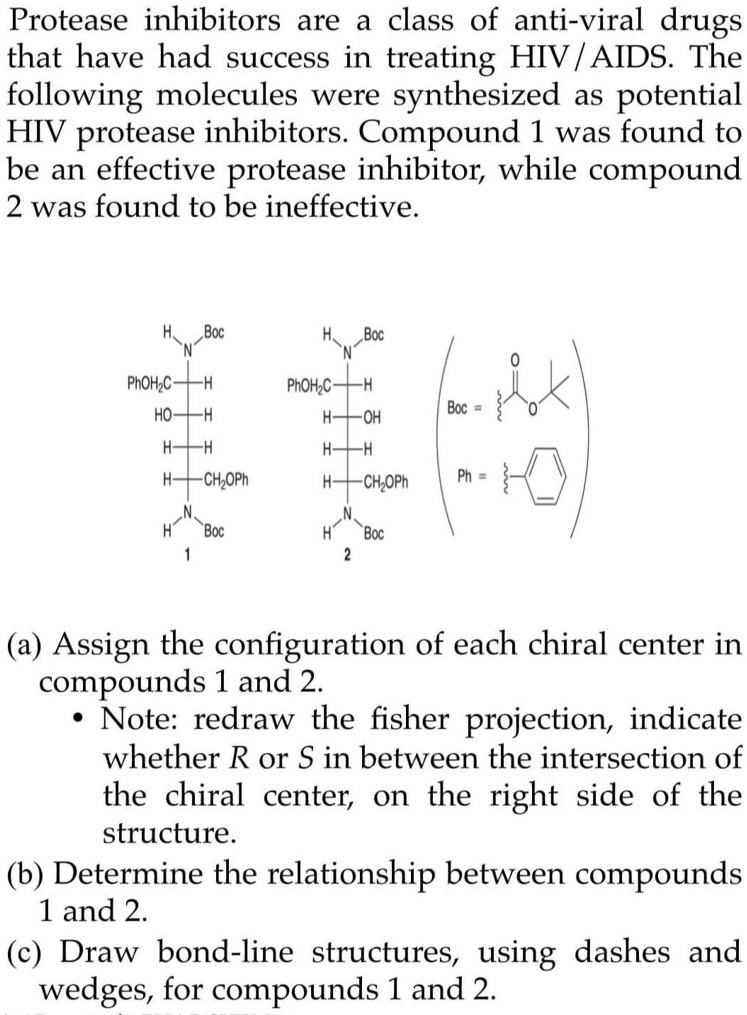 SOLVED: Protease inhibitors are a class of antiviral drugs that have ...