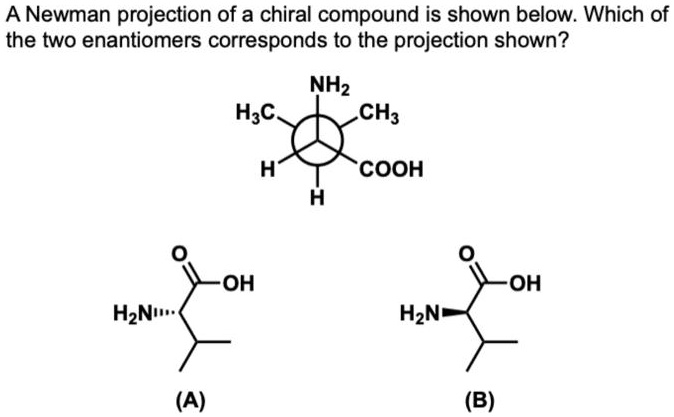 SOLVED: A Newman projection of a chiral compound is shown below.Which ...