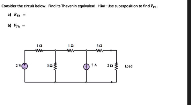 Consider the circuit below. Find its Thevenin equivalent. Hint: Use ...