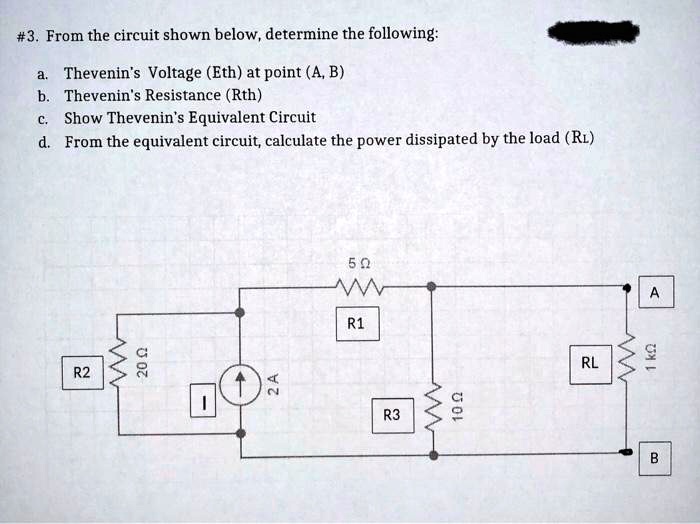 SOLVED: From the circuit shown below, determine the following: a. Thevenin's Voltage E at point ...