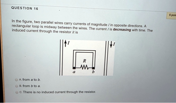 question in the figure two parallel wires rectangular loop is midway ...