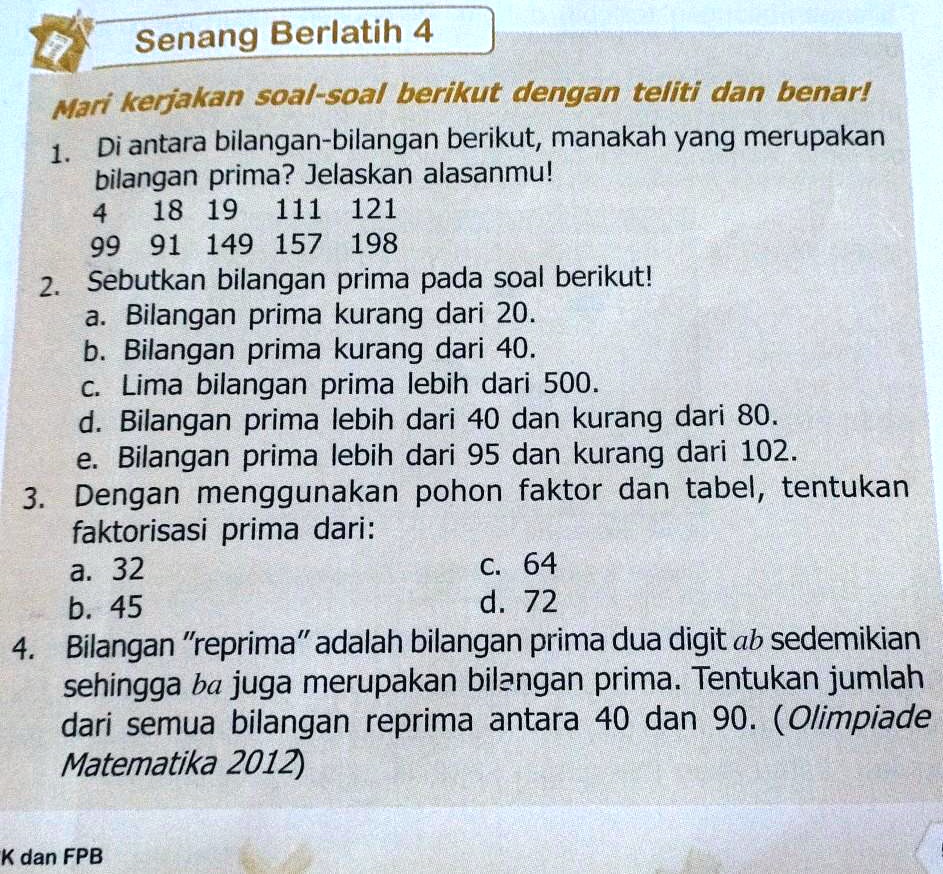 SOLVED: bukan pilihan ganda jan ngasal Senang Berlatih 4 kerjakan soal-soal berikut dengan ...