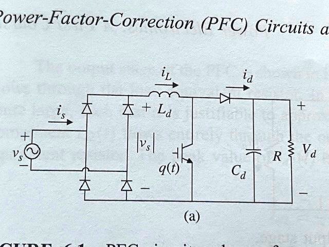 SOLVED: In a single phase, 60 Hz power factor correction circuit, Vs = 120 Vrms, Vd = 250 V, and ...