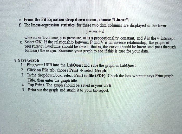 Solvedfrom The Fit Equation Drop Down Menu Choose Linear E The 6795