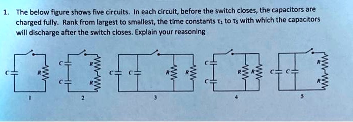 SOLVED: The below figure shows five circuits. In each circuit, before the switch closes, the ...
