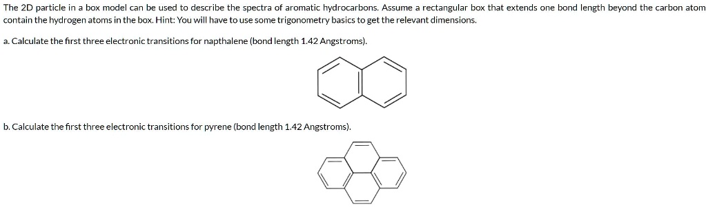 The 2D particle in a box model can be used to describe the spectra of ...