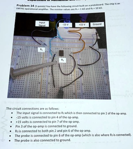 input 15v 15v ground the circuit connections are as follows the input ...