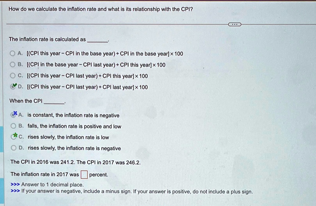 How do we calculate the inflation rate and what is its relationship ...