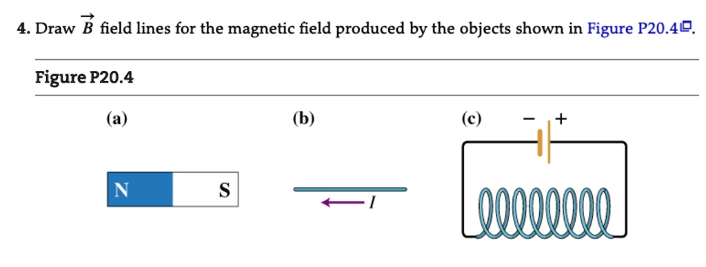 draw vecb field lines for the magnetic field produced by the objects ...