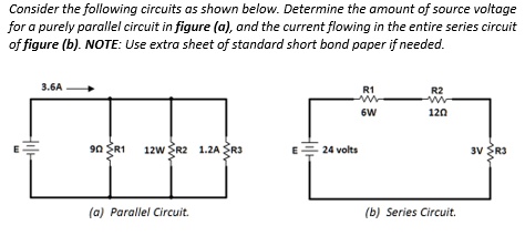 SOLVED: Consider the following circuits as shown below. Determine the ...