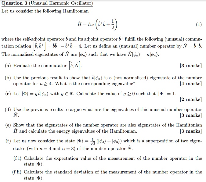 question 3 unusual harmonic oscillator let us consider the following ...