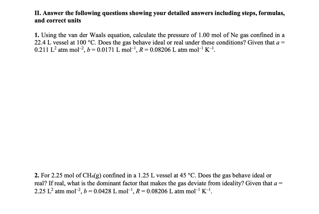 SOLVED: II. Answer the following questions showing your detailed ...