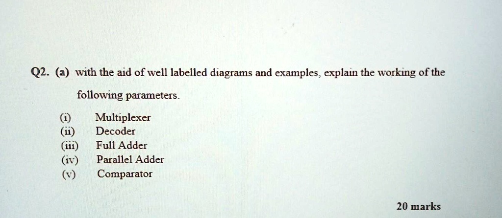 SOLVED: Q2. (a with the aid of well labelled diagrams and examples,explain the working of the ...