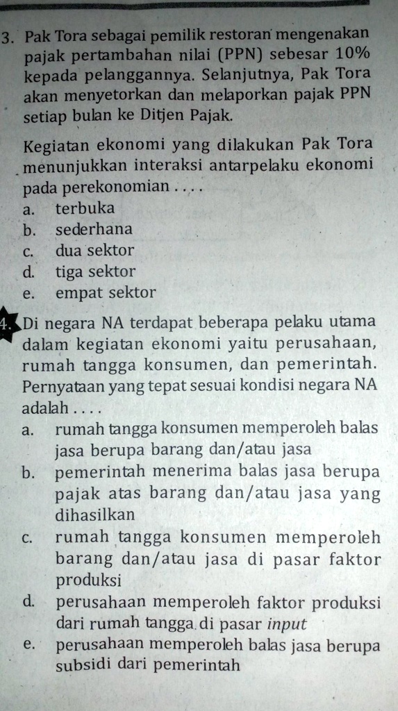 SOLVED: assalamualaikum jawab Yo plisss 3. Pak Tora sebagai pemilik ... SOLVED: assalamualaikum jawab Yo plisss 3. Pak Tora sebagai pemilik ...