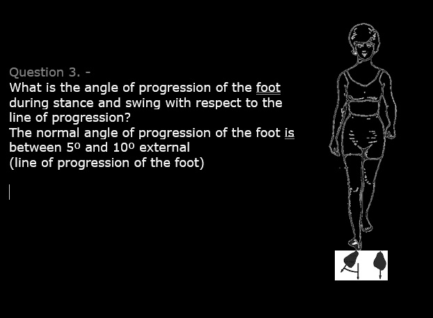 Question 3. - What is the angle of progression of the foot during ...