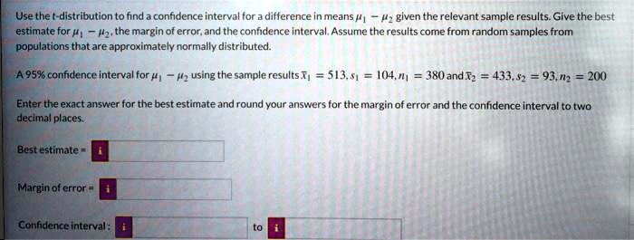 SOLVED: Use the distribution to find J confidence interval for ...