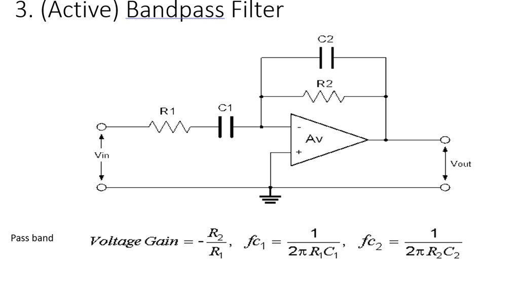 SOLVED: Using only resistors and inductors, design an active band-pass filter. Derive the ...