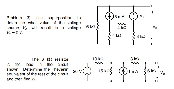 SOLVED: Problem 3) Use superposition to determine what value of the ...