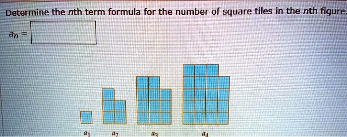 Determine the nth term formula for the number of square tiles in the nth figure an