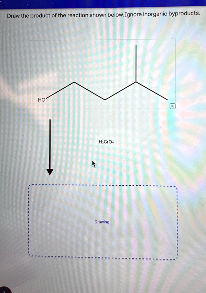 Draw the product of the reaction shown below. Ignore inorganic ...