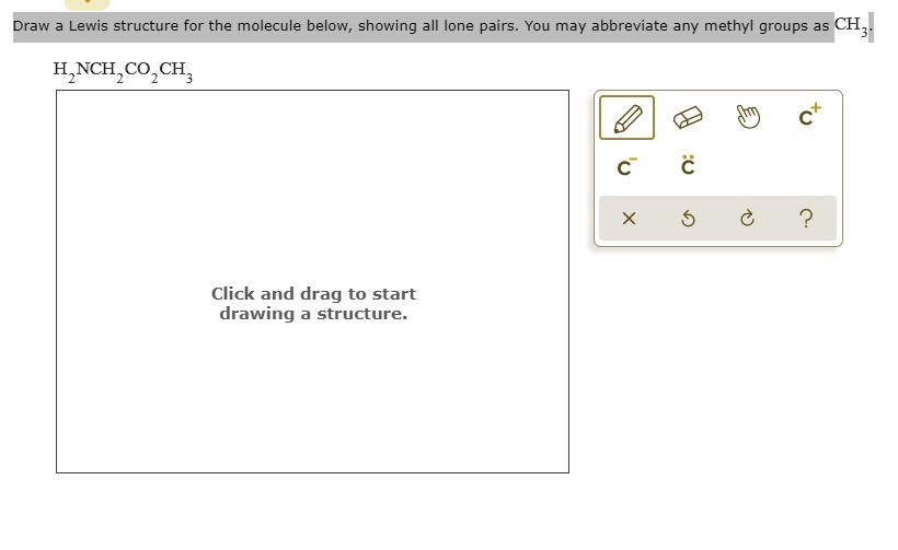 SOLVED: Draw Lewis structure for the molecule below; showing all lone ...