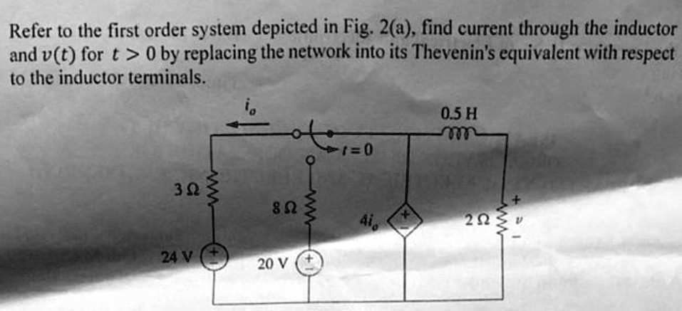 Refer to the first order system depicted in Fig. 2(a), find current ...