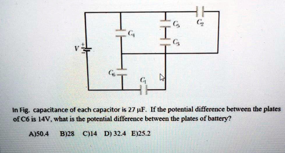 SOLVED:H 3 1 2 In Fig: capacitance of each capacitor is 27 MF. If the ...
