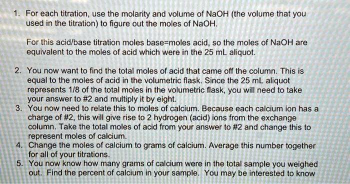 SOLVED: Texts: Use these titrations to answer the questions: Titration 1 - 38.4 mL Titration 2 ...
