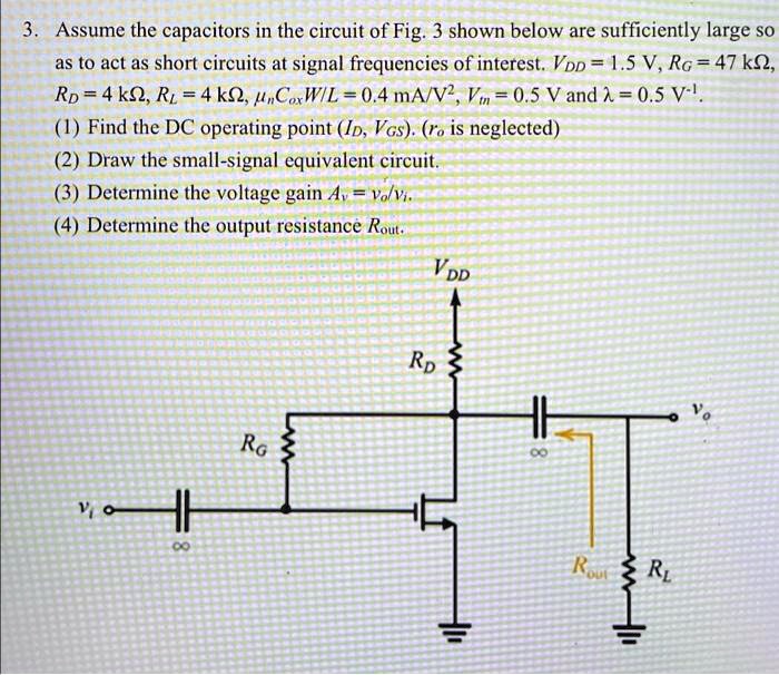 3. Assume the capacitors in the circuit of Fig. 3 shown...
