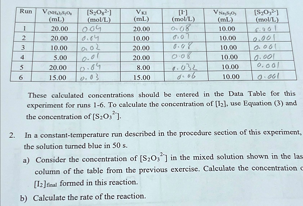 SOLVED: The text appears to be a mix of chemical equations and ...
