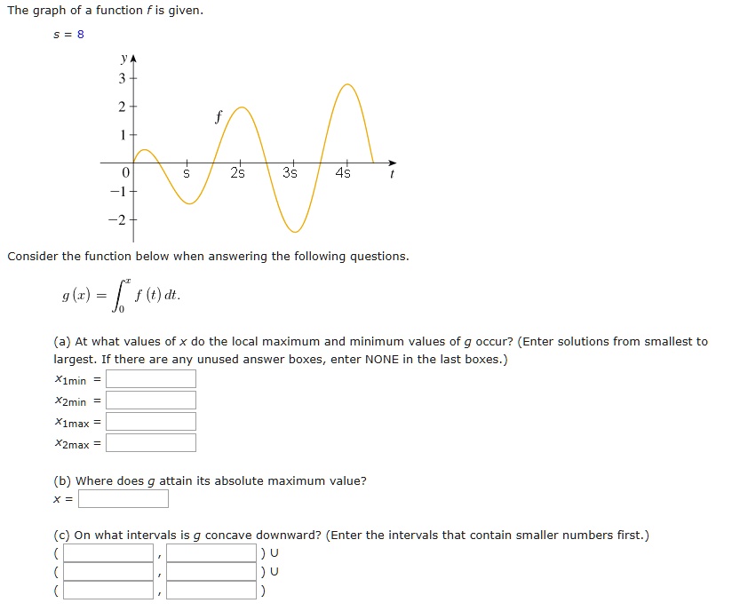 SOLVED: The graph of the function is given. Consider the function below when answering the ...