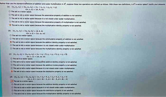 texts rather than using the standard definitions of addition and scalar multiplication in r ...