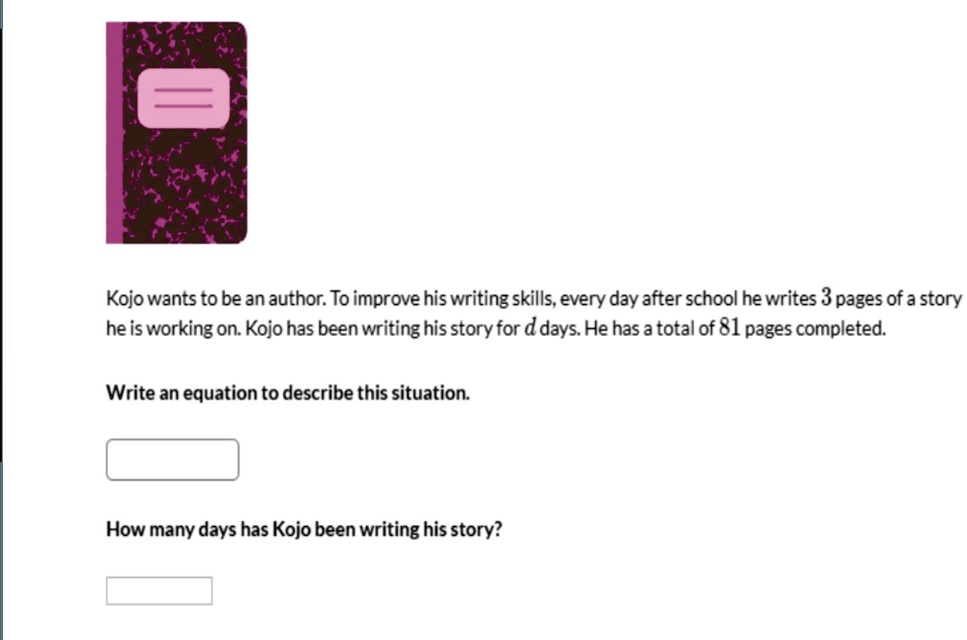 kojo wants to be an author to improve his writing skills every day ...