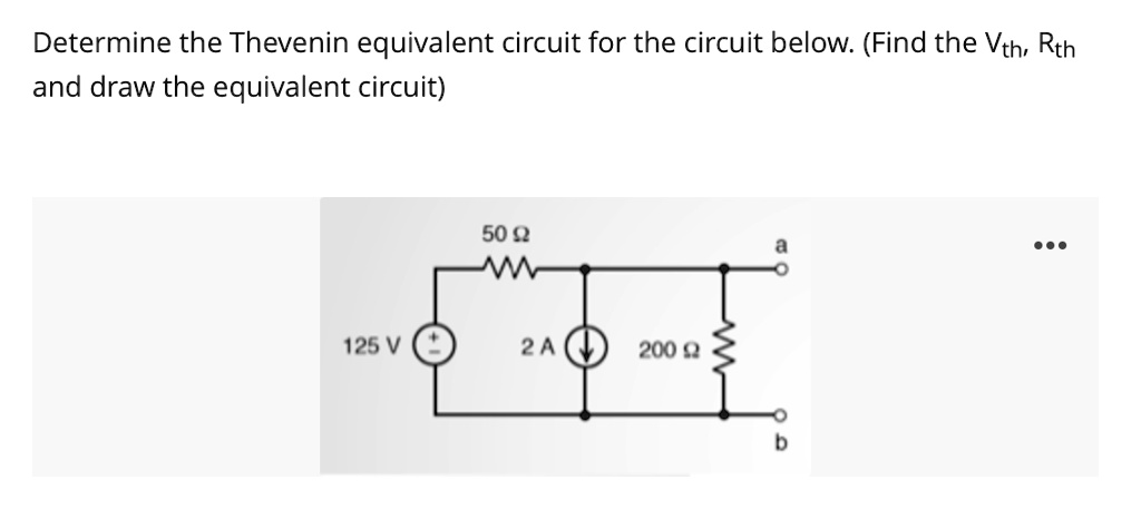 SOLVED: Determine the Thevenin equivalent circuit for the circuit below ...