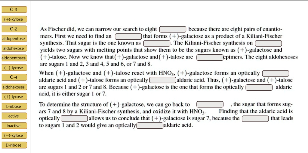 SOLVED: Determine the structure of D-galactose, using arguments similar ...