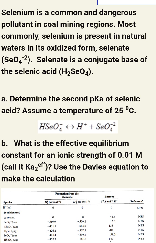 Selenium is a common and dangerous pollutant in coal mining regions ...