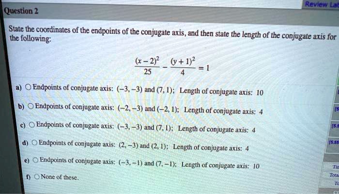 revew question 2 stateathc coordinates of the endpoints of the ...