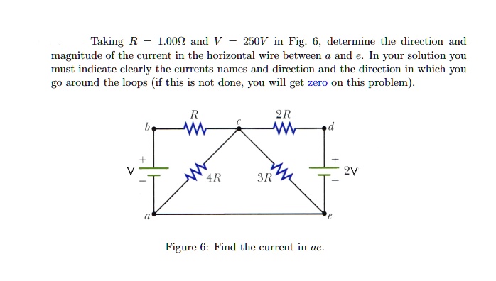 taking r 100 and v 250v in fig 6 determine the direction and magnitude ...