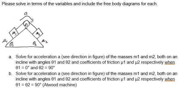SOLVED: Please solve in terms of the variables and include the free ...