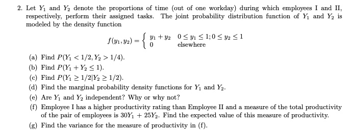 let yi and yz denote the proportions of time out of workday during ... let yi and yz denote the proportions of time out of workday during ...