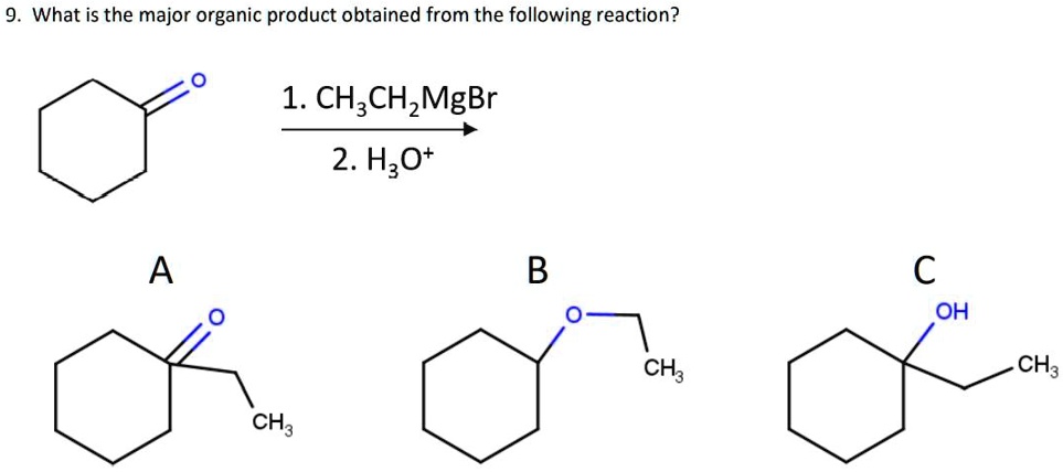 SOLVED: What is the major organic product obtained from the following ...