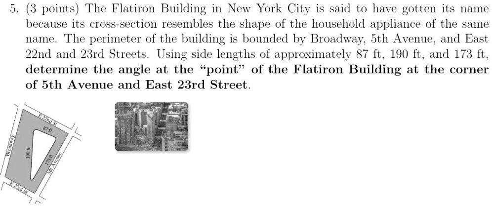 5 3 points the flatiron building in new york city is said to have ...