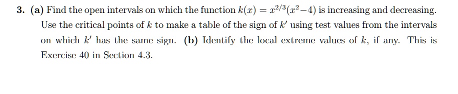 SOLVED: Write in complete sentences and use correct notation (such as equal signs and limit ...