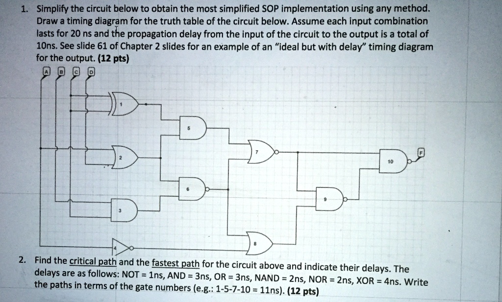 Solved Simplify The Circuit Below To Obtain The Most Simplified Sop
