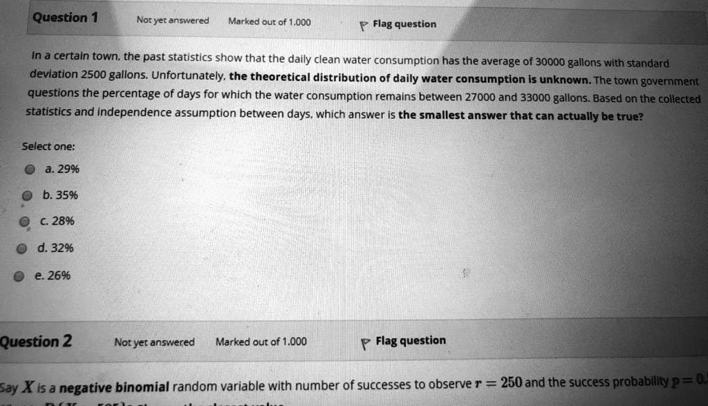 SOLVED: Question 1 Noryet E answered Marked out of 1.0oO Flag question ...