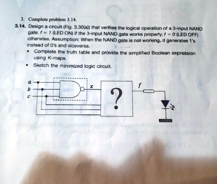 3complete problem 314 314 design a circuit fig330a that verifies the logical operation of a 3 ...