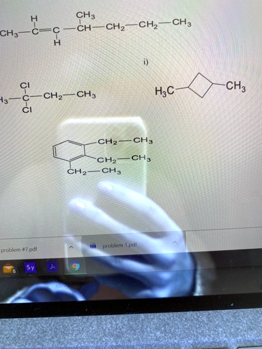SOLVED: CH3 CHz" CHz CH3 CH CH3 S CH2 CH3 CI H3C CHz- CHg CHz CH3 CH2 CH3 problem 1 pdl problem ...