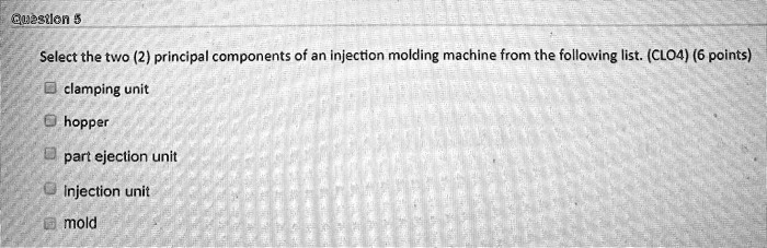 SOLVED: Select the two principal components of an injection molding ...