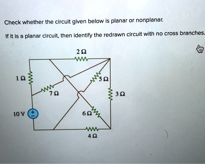 SOLVED: Check whether the circuit given below is planar or nonplanar ...