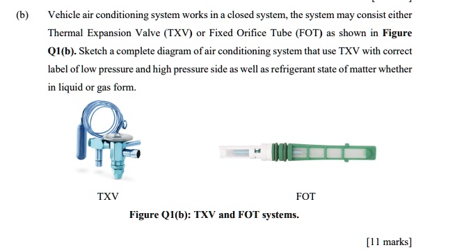 SOLVED: The vehicle air conditioning system works in a closed system ...